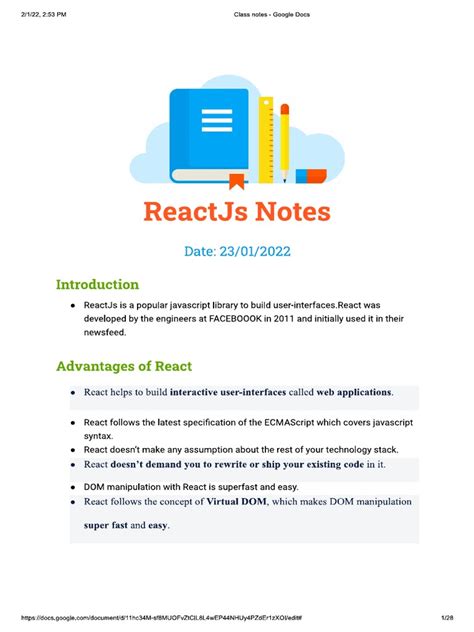 React Notes Pdf