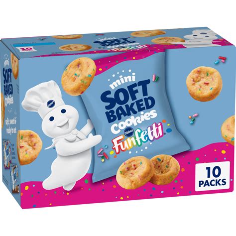 Pillsbury Mini Soft Baked Funfetti Cookies Ready To Eat Snack Pouches