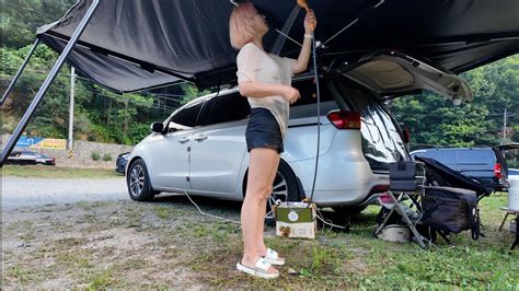 🔥38℃폭염속🔥 집보다 시원 폭염 차박 캠핑 시원하게 즐기는 나홀로 차박캠핑 모어네이처 아르기닌 Youtube