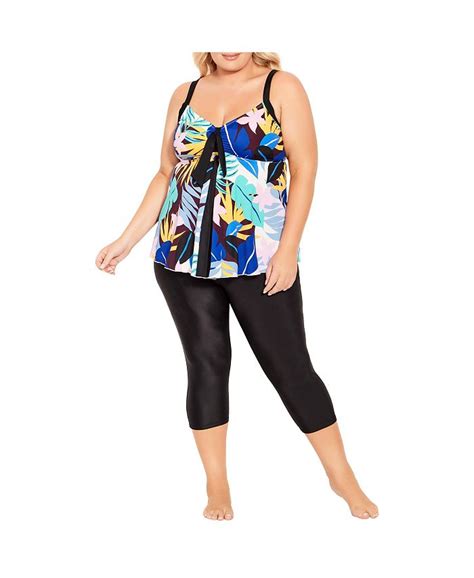 Avenue Womens Plus Size Swim Capri Pant Macys