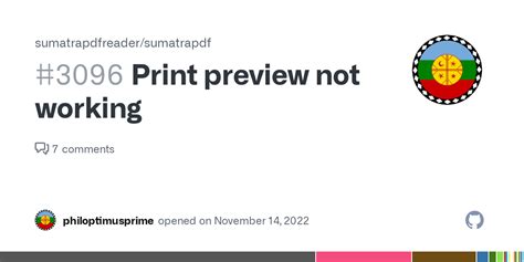 Print Preview Not Working Issue Sumatrapdfreader Sumatrapdf GitHub
