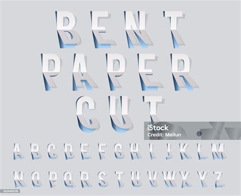 구부러진된 종이 잘라 글꼴 서식 파일 알파벳 벡터 일러스트 레이 션 굽은에 대한 스톡 벡터 아트 및 기타 이미지 굽은 디자인 모던 양식 Istock