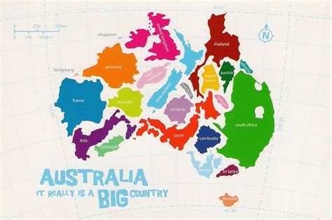 Comparison Of Australias Size With Over 20 Other Countries Vivid Maps