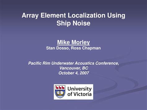 Ppt Array Element Localization Using Ship Noise Powerpoint
