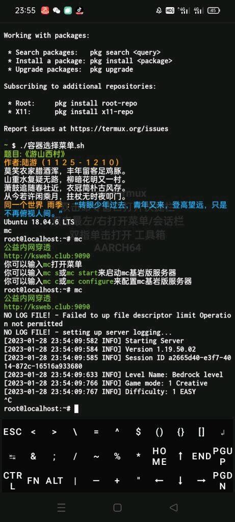 我的世界基岩版服务器搭建termux篇 哔哩哔哩