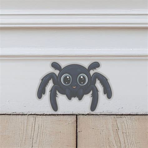 Cute Spider Sticker Adorable Arachnid Baseboard Decal Fun Laptop Decor Perfect For
