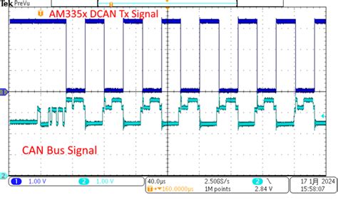 Am3352 Tx Signal Of Dcan In Case Of Baud Rate Mismatch Processors