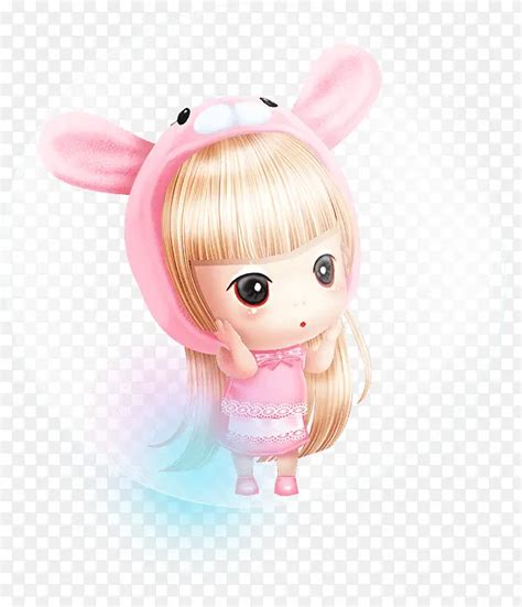 兔儿外套可爱卡通女孩png图片素材下载 图片编号11017569 Png素材网