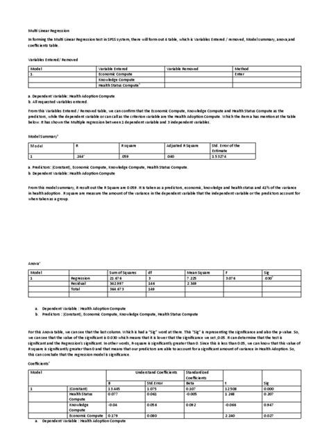 multiple linear regression pdf dependent and independent variables