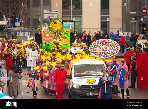 Cologne Germany 19th Feb 2023 Revellers Are Celebrating During The