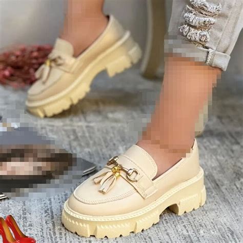 خرید و قیمت کفش کالج لژدار زنانه کفش لژدار لژپنج سانت کیفیت اصلی