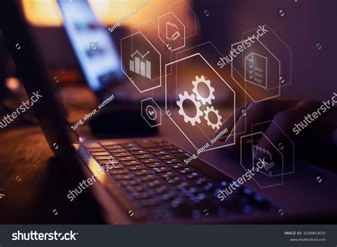 Automation Business Process Optimisation Workflow Development Stock