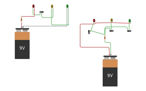 Circuit Design Rangkaian Paralel Led Tinkercad