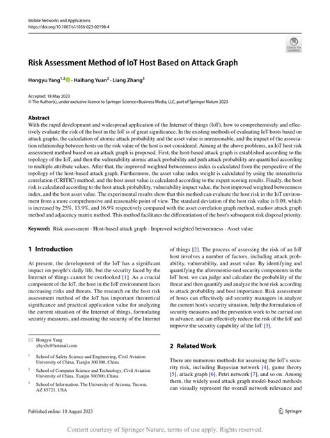 Risk Assessment Method Of Iot Host Based On Attack Graph