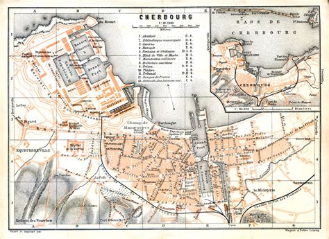 Cherbourg France Map 868x1024