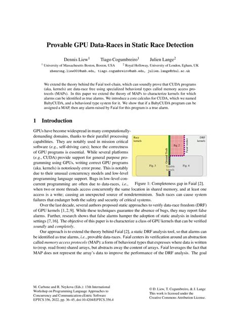provable gpu data races in static race detection deepai