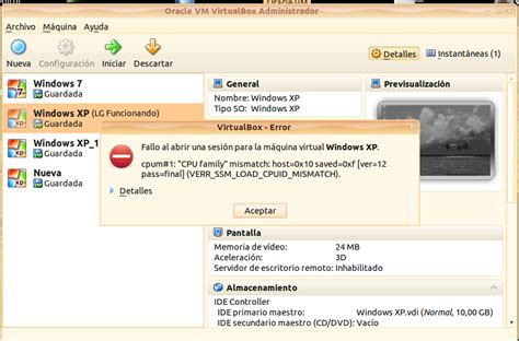 Pandemonium Bits VirtualBox Solución al error NS ERROR FAILURE