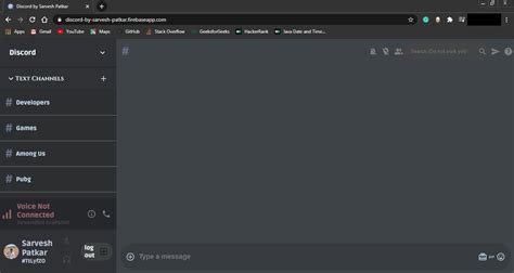 GitHub SarveshPatkr Discord Clone