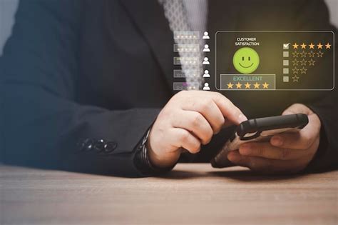 Premium Photo Customer Review Satisfaction Feedback Survey Concept