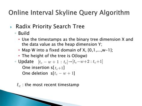 Ppt Online Interval Skyline Queries On Time Series Powerpoint