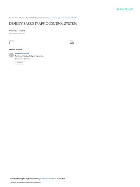 Density Based Traffic Control Using Arduino Pdf Infrared Traffic