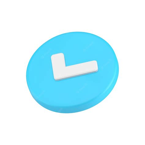 Premium Vector Checkmark Blue Circle Button Approved Acceptance