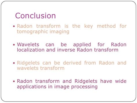 Radon Transform Image Analysis