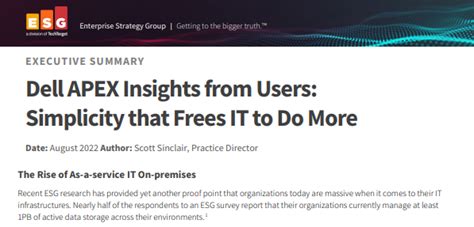 Dell APEXInsights From Users Simplicity That Frees IT To Do More
