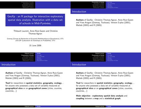 Pdf Geoxp An R Package For Interactive Exploratory Spatial Data