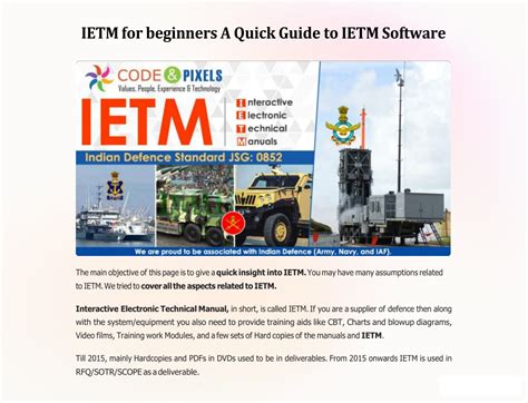 PPT IETM For Beginners A Quick Guide To IETM Software PowerPoint Presentation ID