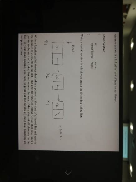Solved Assume Entries In A Linked List Are Of Type Struct Chegg