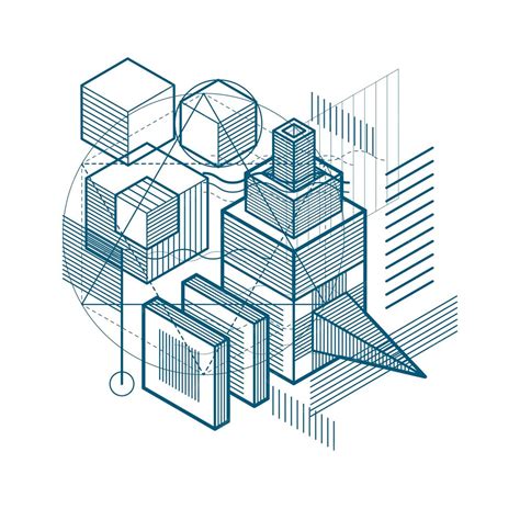 Premium Vector Isometric Abstract Background With Linear Dimensional Shapes Vector 3d Mesh