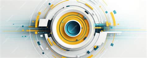 Premium Photo A Circular Round Electronic Technology Design With Blue Connections And