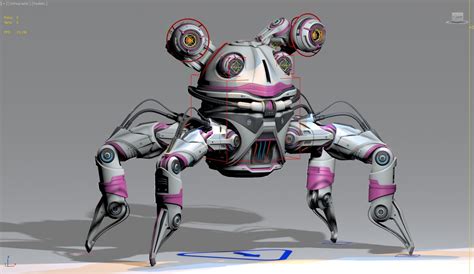 3d Sci Fi Quadruped Robot Rigged Turbosquid 2359151