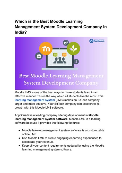Ppt Which Is The Best Moodle Learning Management System Development Company In India