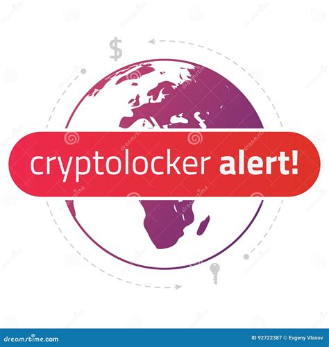 Alerta Do Cryptolocker Da Mensagem No Fundo De Um Mapa Do Mundo