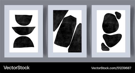 Abstract Forms Simplicity Geometry Wall Art Print Vector Image