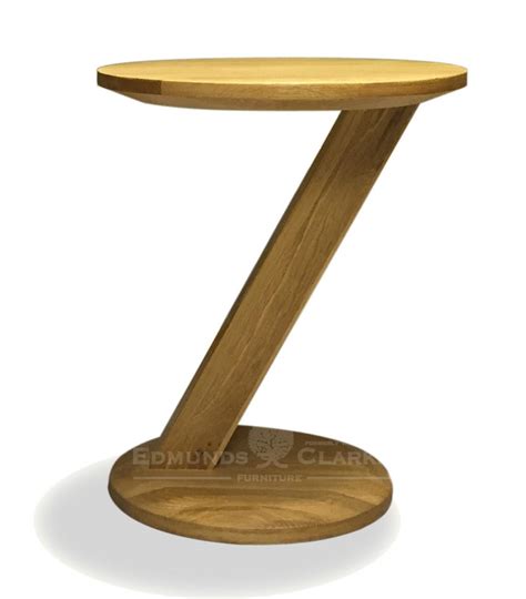 Z Designer Solid Oak Round 4 Leg Lamp Table Edmunds And Clarke Furniture
