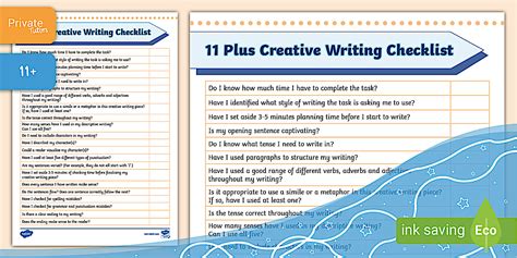 11 Creative Writing Checklist Teacher Made Twinkl