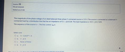 Solved The Magnitude Of The Phase Voltage Of An Ideal