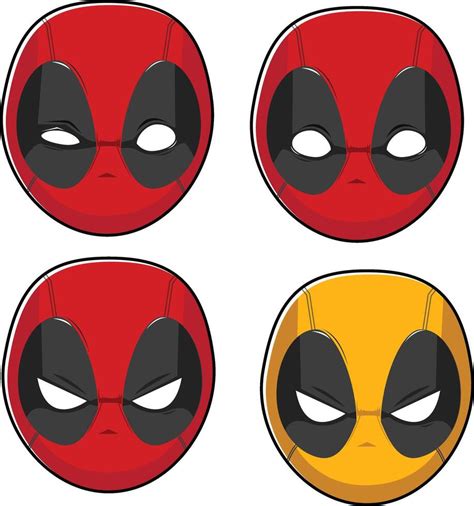 Deadpool Mask Set Illustration 50126025 Vector Art At Vecteezy Deadpool Mask Set Illustration 50126025 Vector Art At Vecteezy