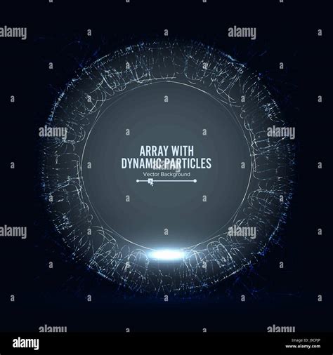 array vector with dynamic particles round dots and lines graphic