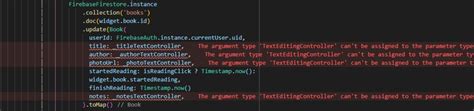 Flutter The Argument Type Editingtextcontroller Cant Be Assignedto The Parametrer Type