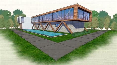 Sketchup Modelling Building Concept By Architectural Vrogue Co