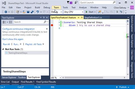 visual studio - Specflow Binding from External Assembly always purple ...
