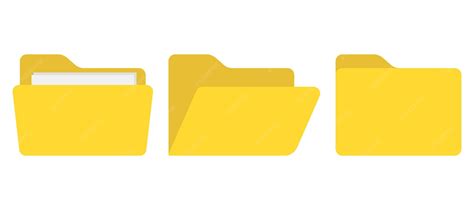 premium vector file folder icon set open folder and close folder with