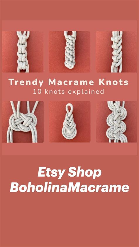 Trendy Macrame Knots Explained Diy Macrame Knots Pattern Pdf Macrame