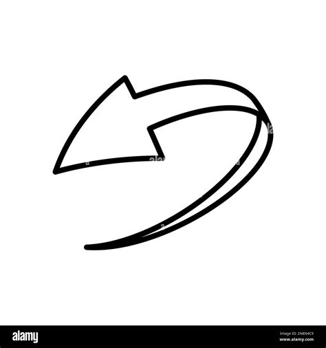 Loop Circle Arrow Icon Abstract Symbol Of Refresh Reload Or Recycle Simple Flat Black Outline