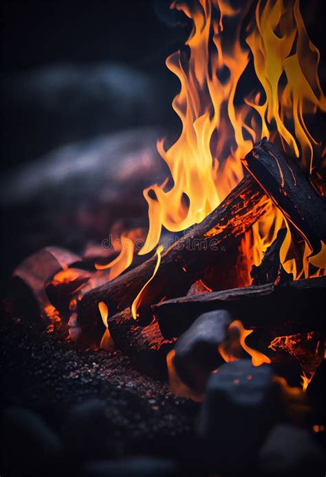 Campfire Near A Tent In A Picturesque Outdoor Setting Ai Generated