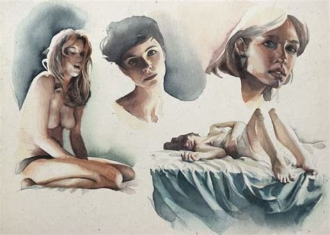 Gouachepainting Gouache Painting Realistic Watercolor Portraits Art Painting Nude Painting